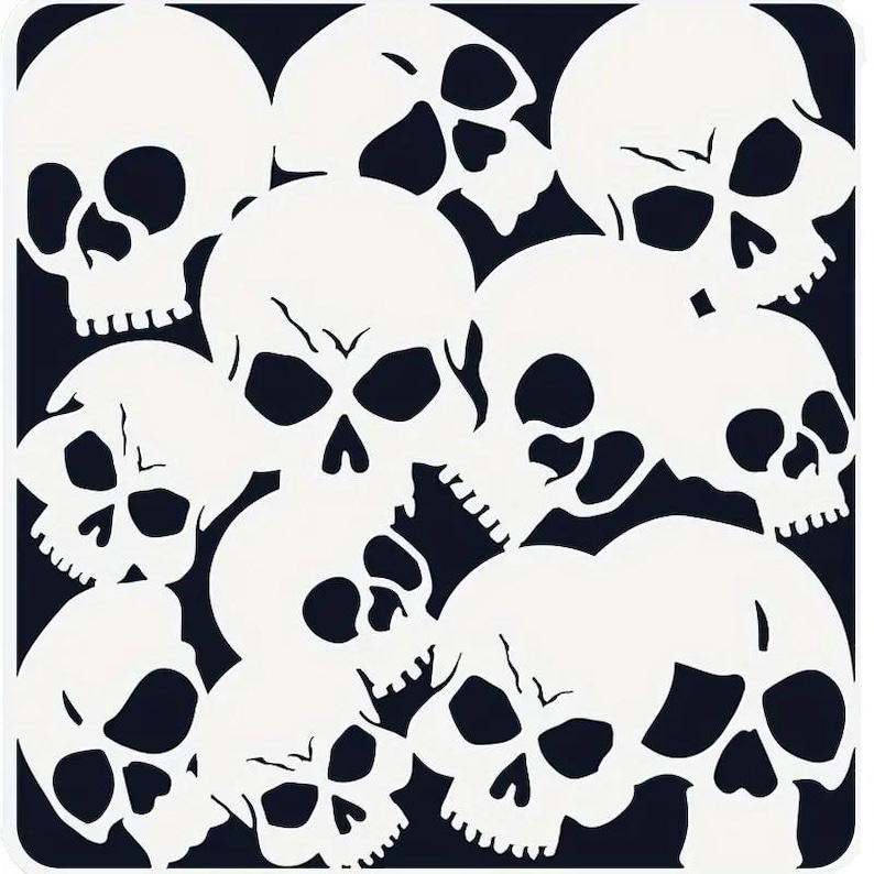 Skulls Stencil Template Stencil Airbrush Art Stencil Artists Skull ...