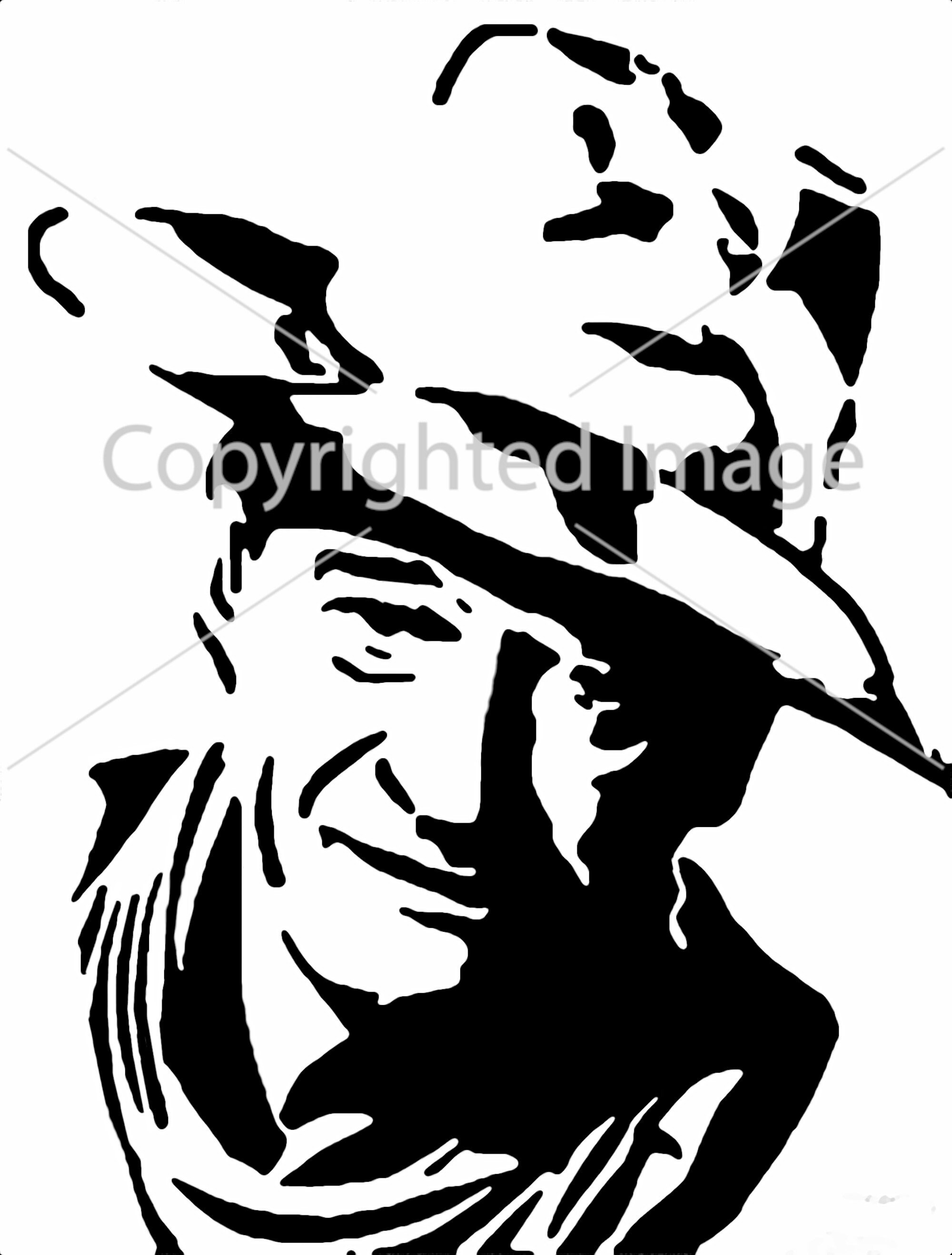 John Wayne Stencil