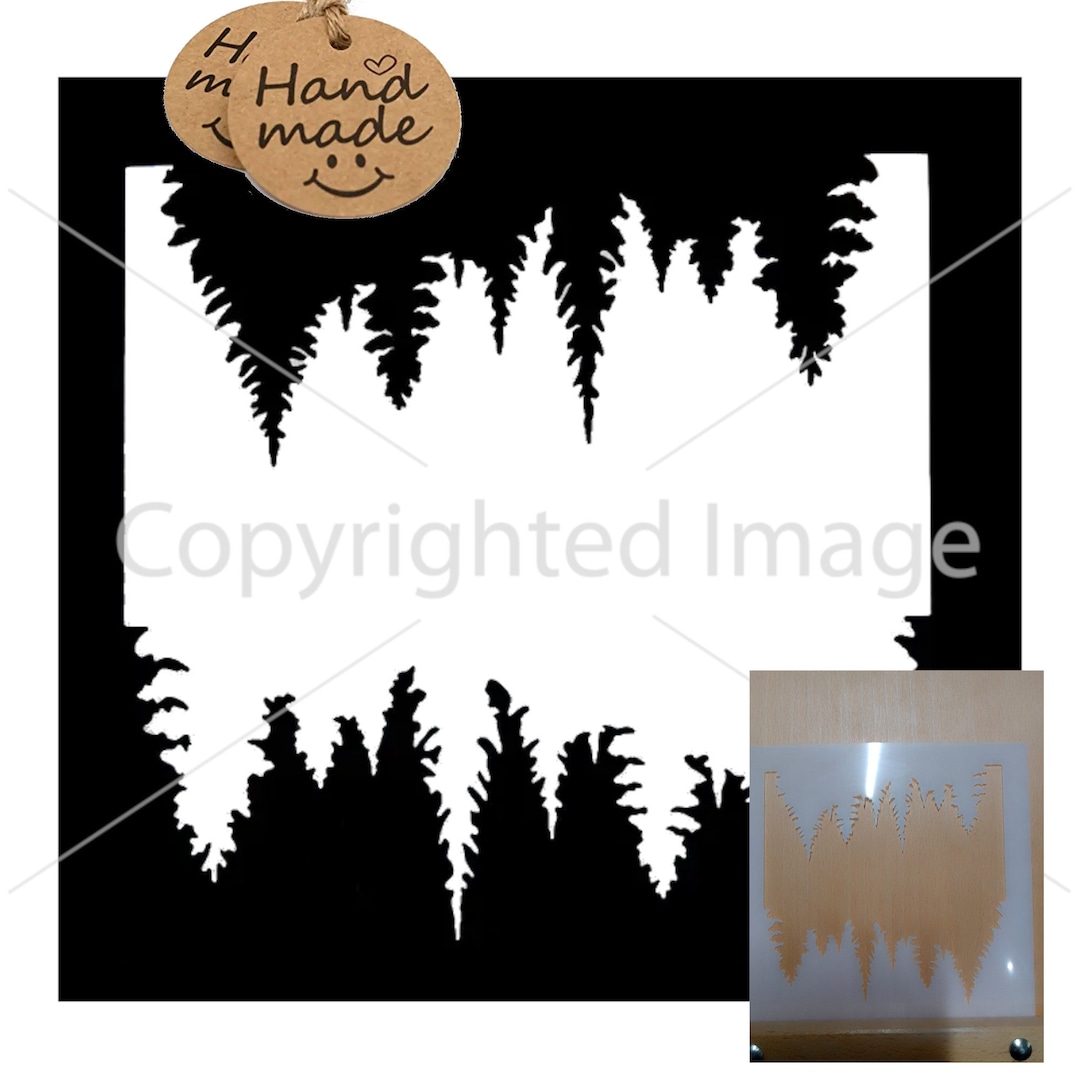 Forest Template Airbrush Art Stencil Artists Forest Trees Template ...
