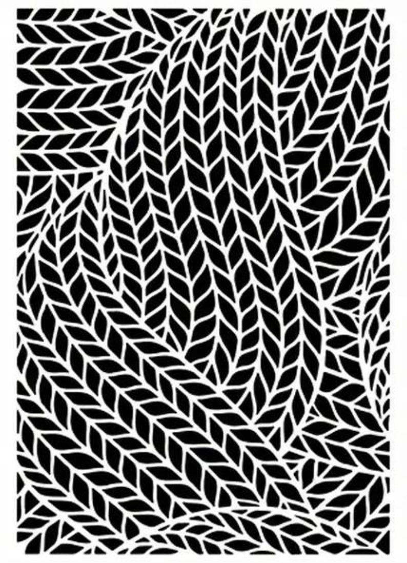 Plait Stencil Airbrush Stencil Artists Plait Weave Template Mylar Ships ...