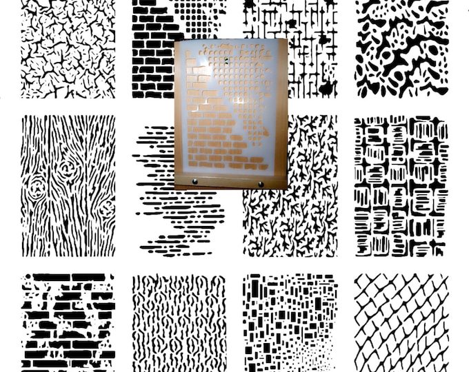 Abstract Art Stencils - Natures Textures Stencil Kit - Designed by ...