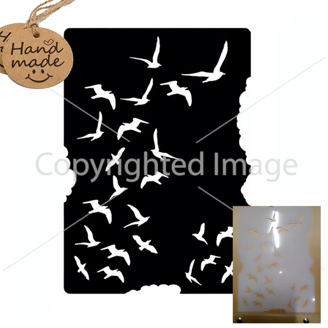 Gulls Template Airbrush Art Stencil Artists Birds Template Available in ...