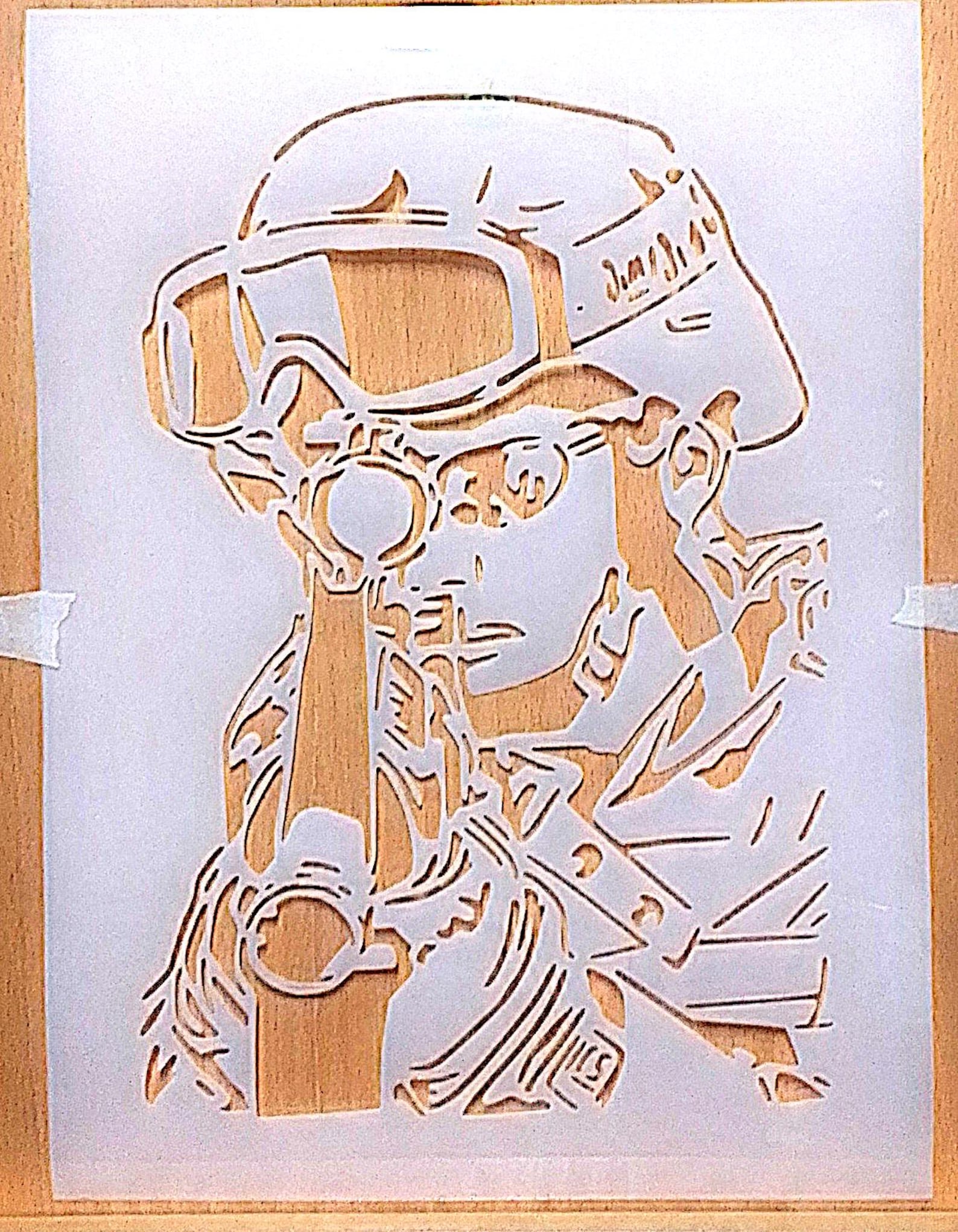 Soldier Stencil Airbrush Stencil Artists Military Soldier Template ...
