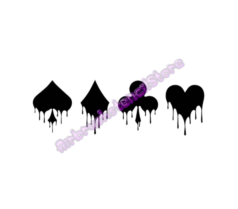 Dripping Cards Stencil Airbrush Art Stencil Artists Playing Card ...