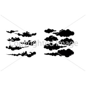 2 Layer Clouds Airbrush Art Stencil Set Mylar Ships Worldwide. - Etsy