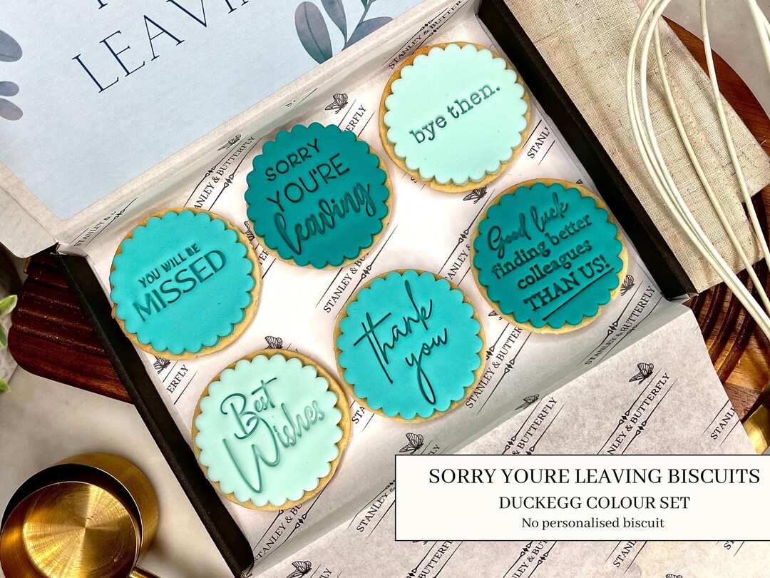 Letterbox Biscuits - Sorry You’re Leaving | New Job Gifts | Farewell ...