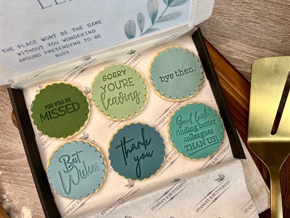 Letterbox Biscuits Sorry Youre Leaving New Job Gifts - Etsy UK