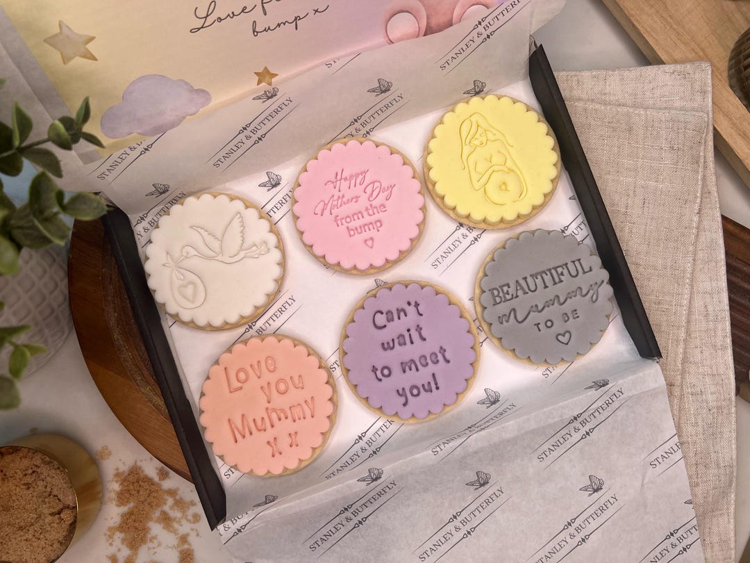 PREORDER Mothers Day 2025 Bespoke Biscuits in Gift Box From the Bump ...