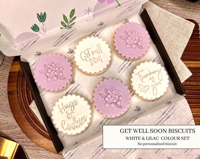 The Get Well Soon Cookie Box - Made to Order - Gift - Iced Biscuits ...