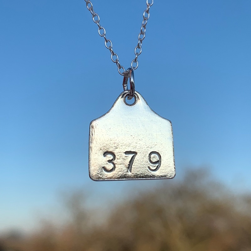Cow Tag Necklace - Etsy