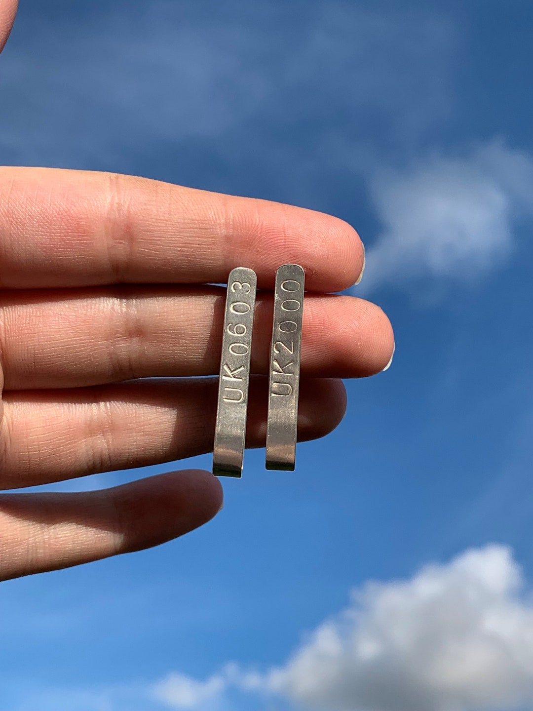 Custom Sheep Ear Tag Earrings Sterling Silver Personalised Girlfriend ...