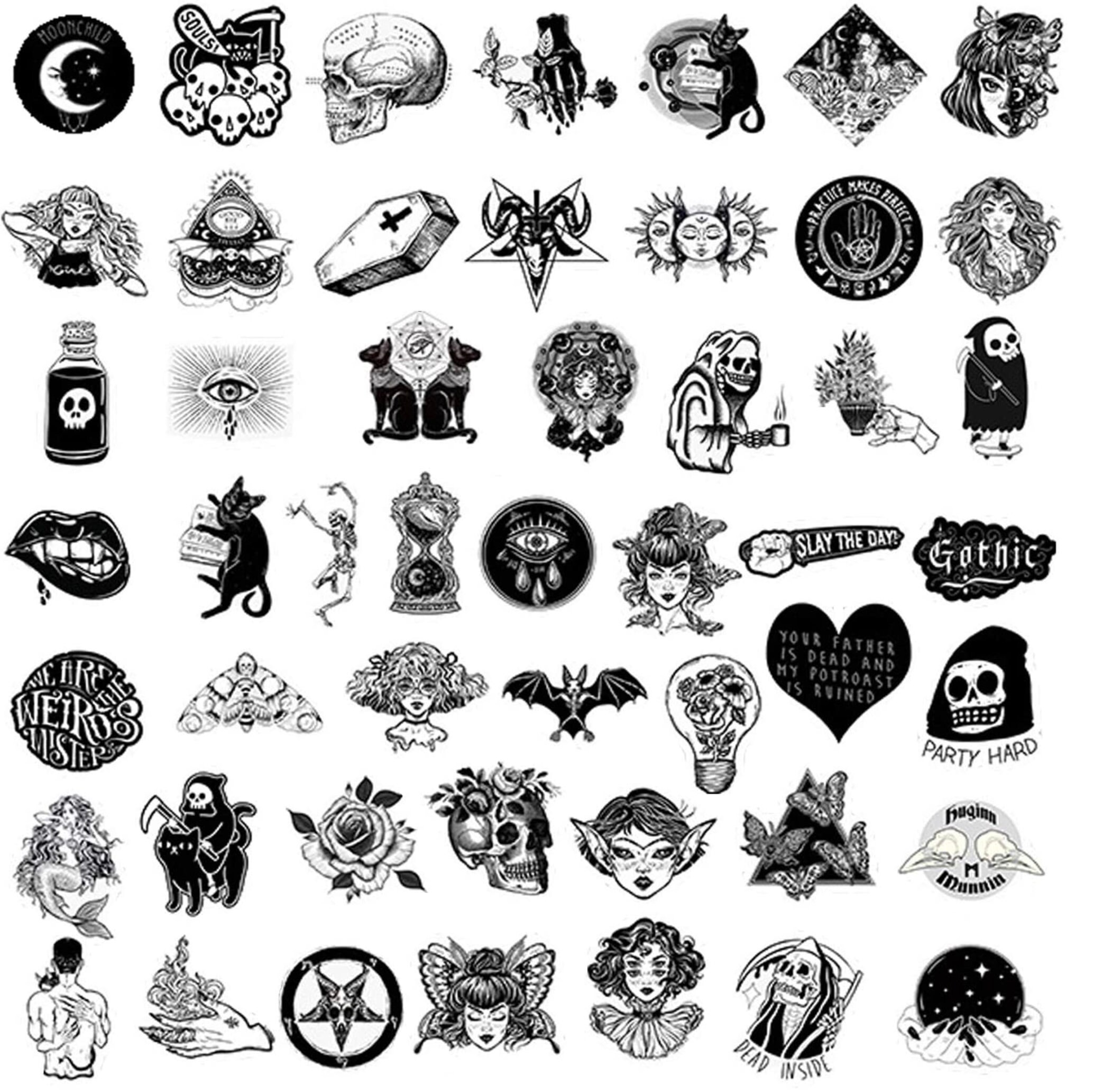 Sticker Pack Gothic Random Assortment Free Shipping 5 | Etsy