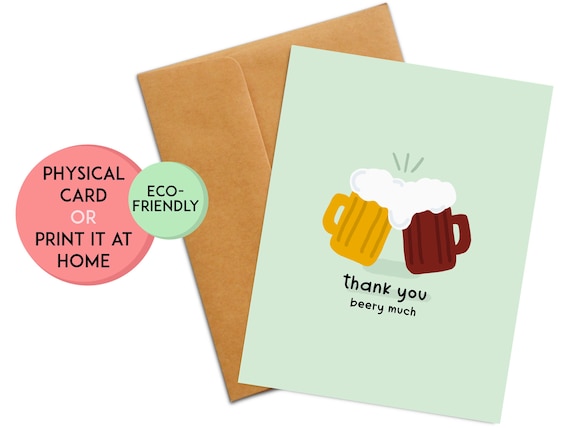 Thank You Pun Card Funny Thank You Card Thank You Card for - Etsy Canada