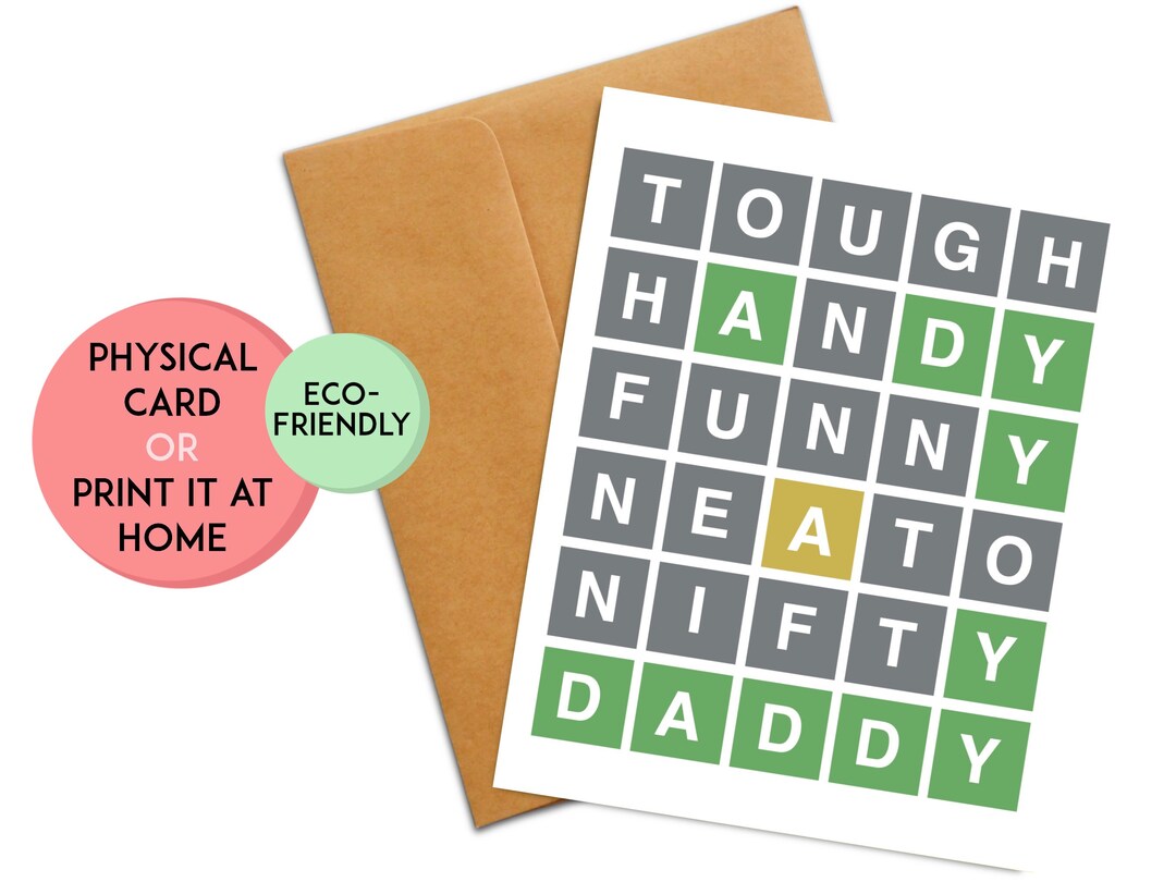 Wordle Card for Dad | Dad's Birthday Card | Father's Day Card for Dad ...