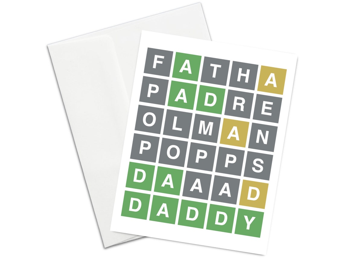 Wordle Card for Dad Dad's Birthday Card Birthday Card - Etsy