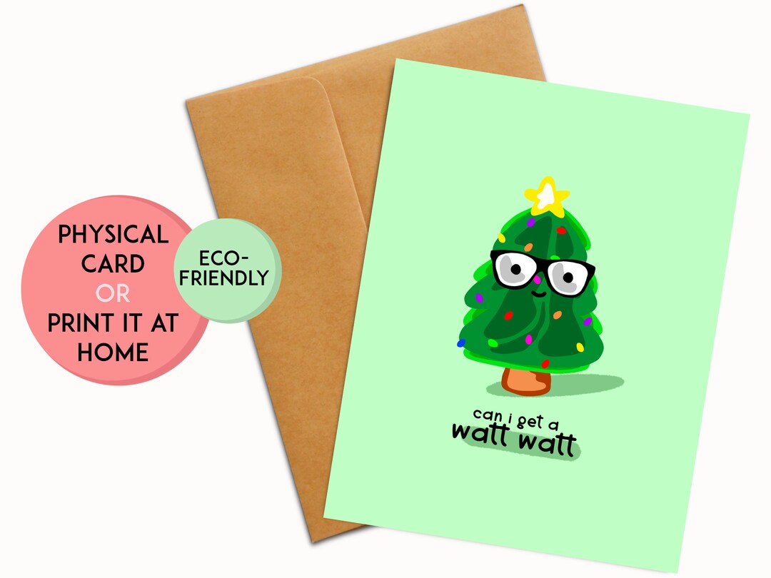 Funny Holiday Card | Nerdy Holiday Card | Nerdy Christmas Card | Dorky ...
