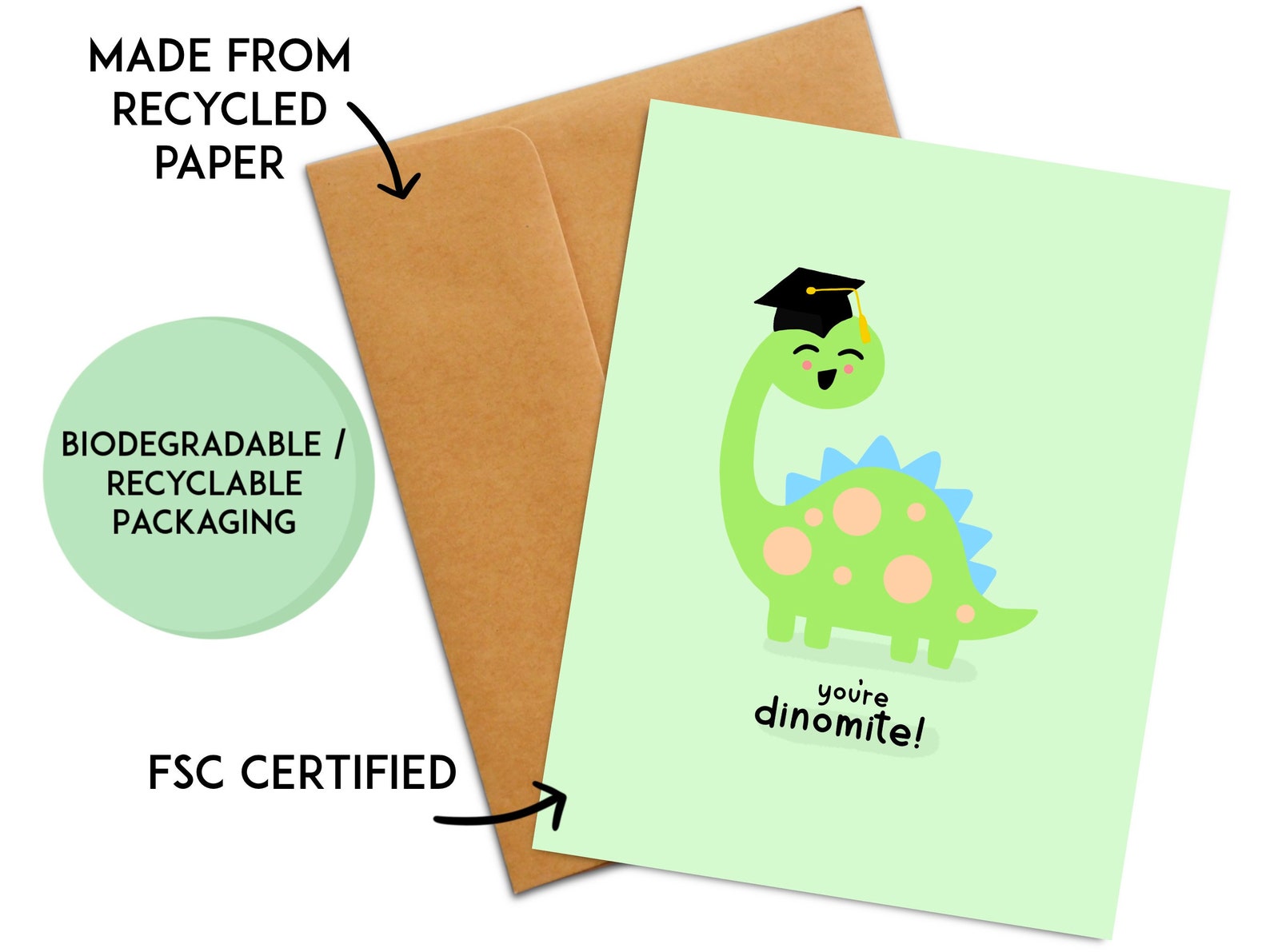 Graduation Pun Card | Funny Graduation Card | Graduation Gift | Kawaii ...
