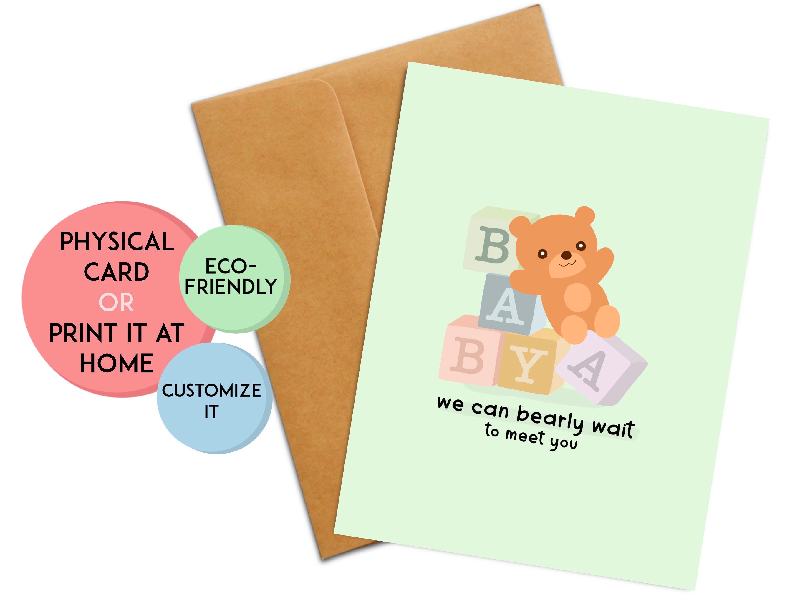 Personalized New Baby Pun Card Cute Baby Shower Card Cute | Etsy