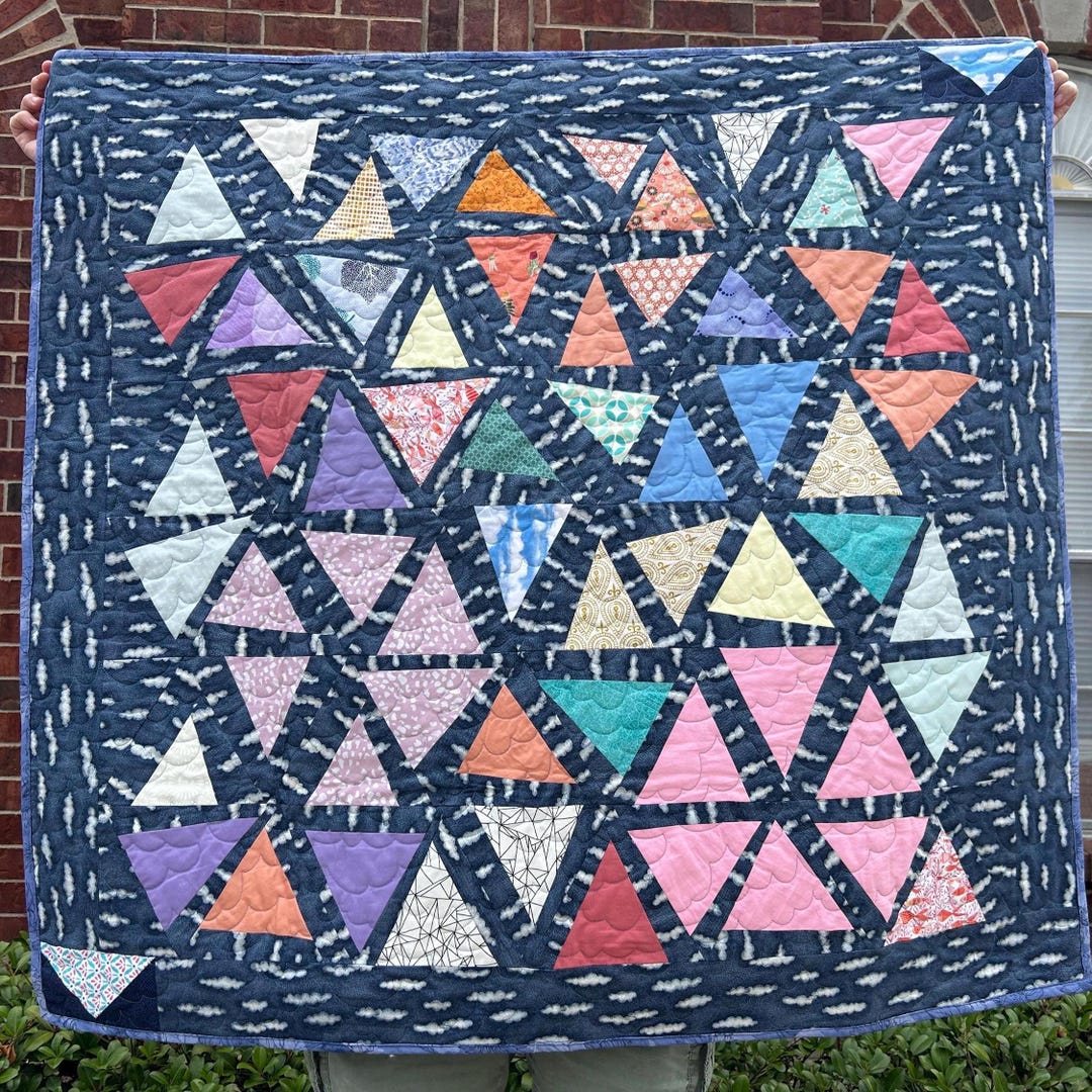 Perennial Triangles Baby Quilt - Etsy