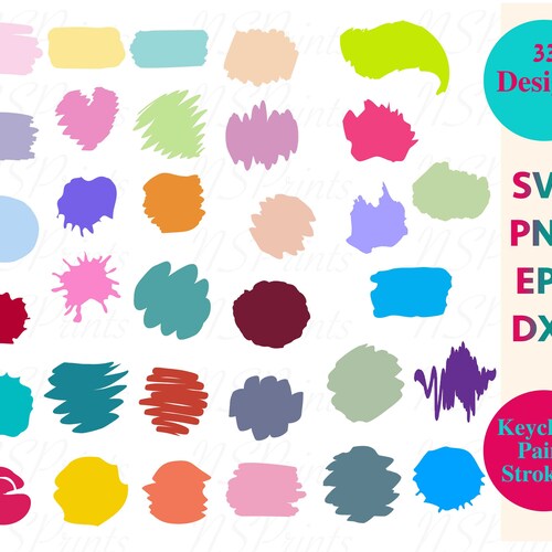 Paint Brush Stroke SVG Keychain Svg Paint Brush Paint - Etsy Canada