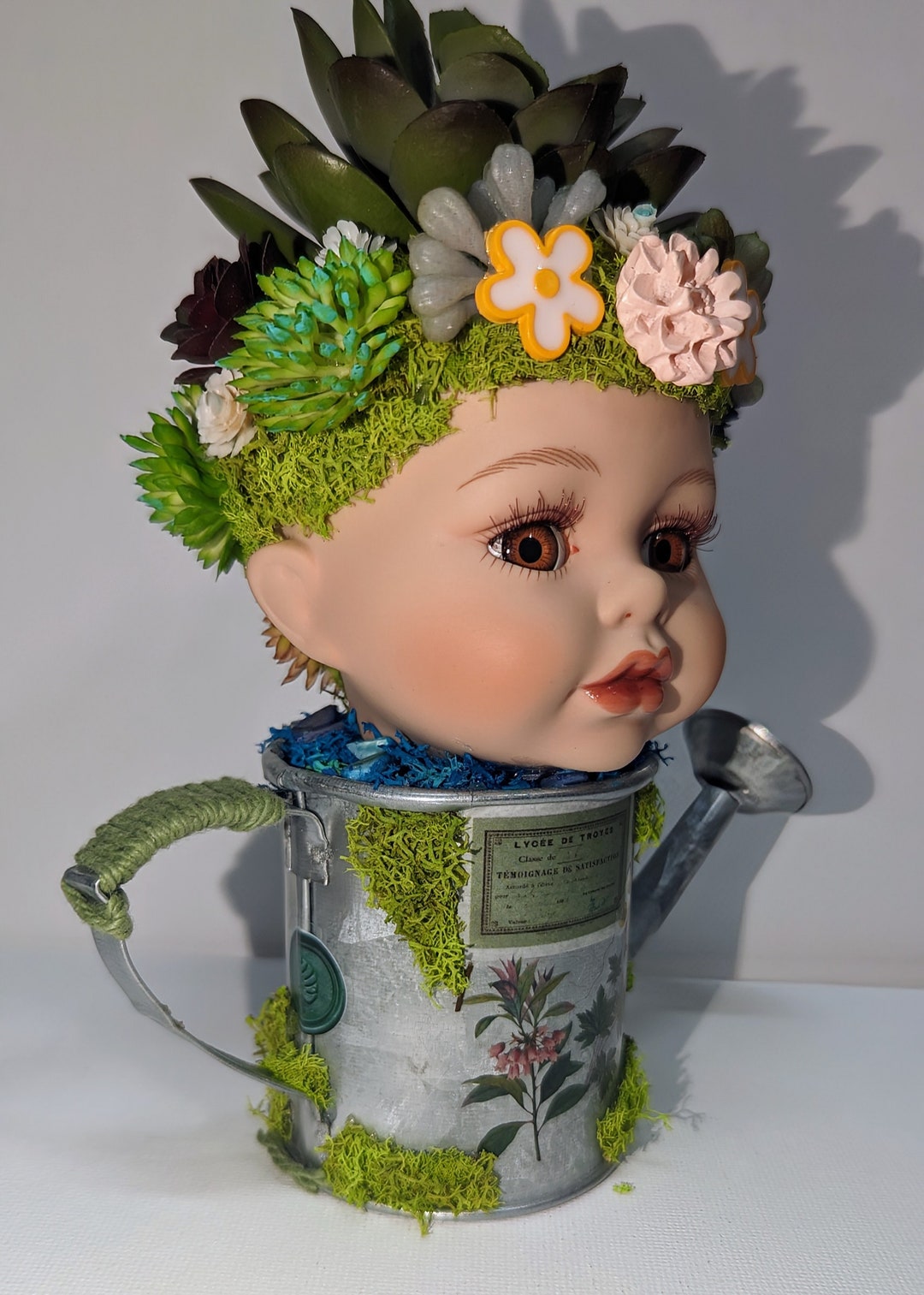 Porcelain Gardening Antique Upcycled Doll - Etsy