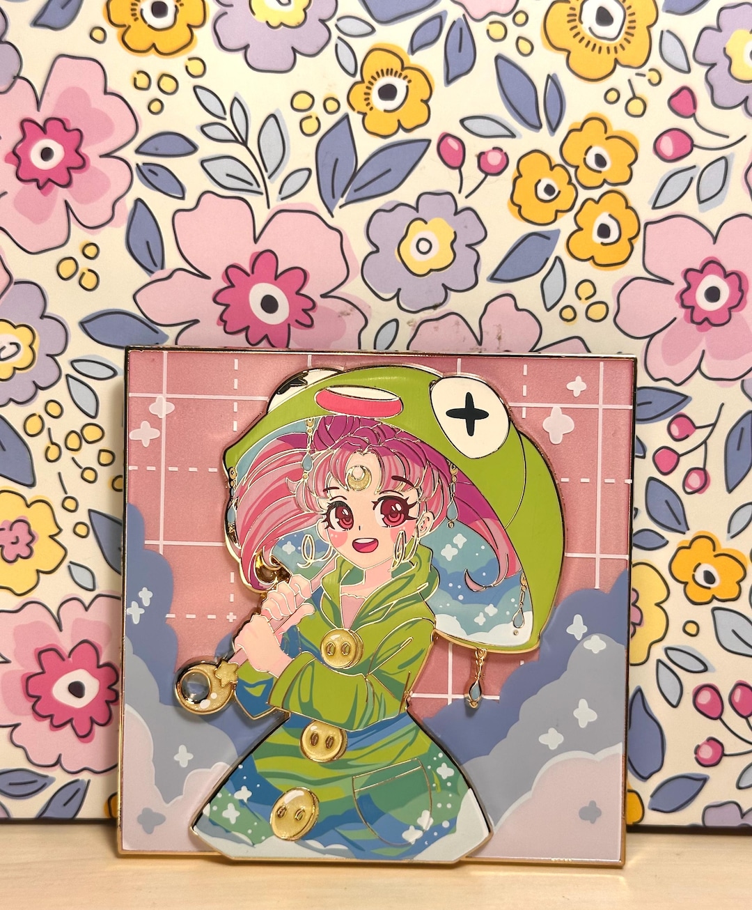 PSS Rainy Chibi Magical Moon Girl Fantasy Pin - Etsy