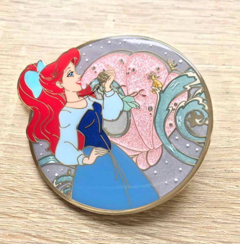 Ariel Little Mermaid Profile Fantasy Pin LE 50 - Etsy