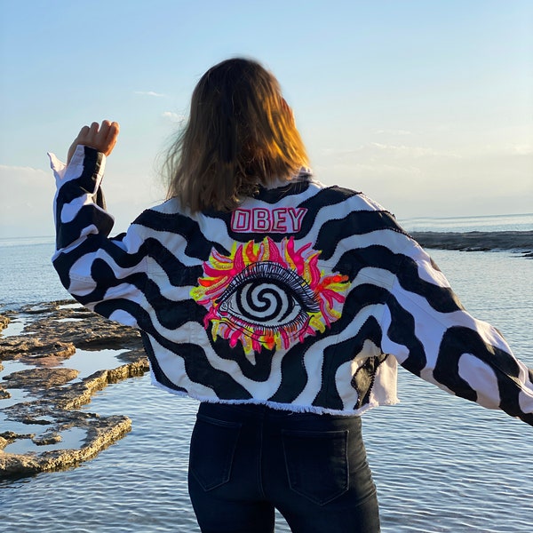 Grunge Denim Jacket - Etsy