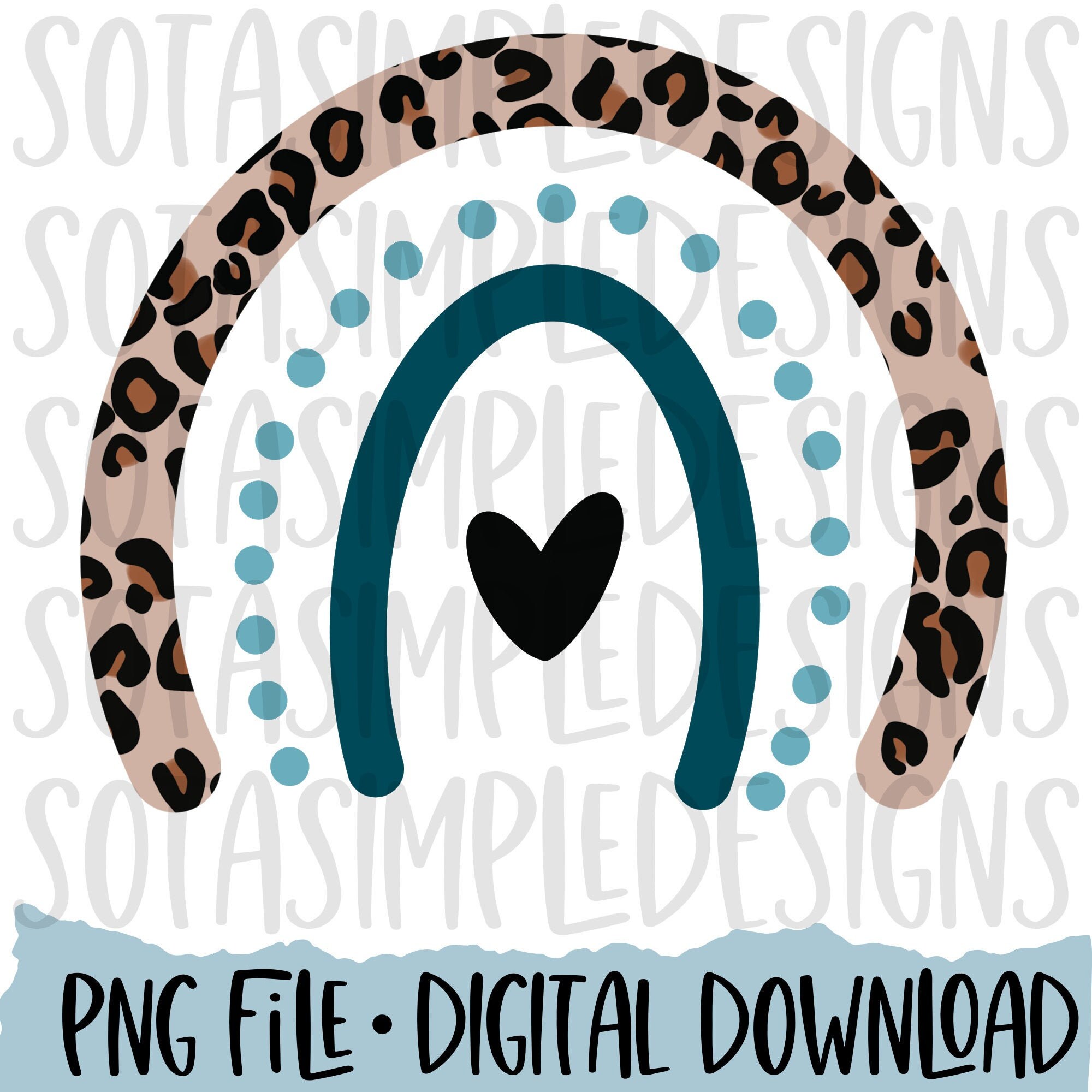 Boho Rainbow PNG | Leopard Rainbow PNG File | Digital Download - Etsy