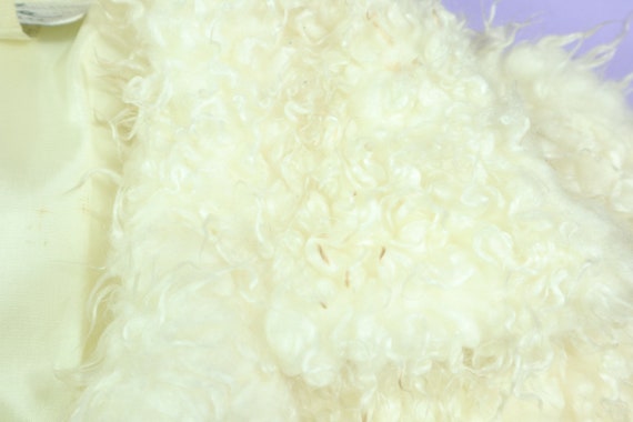 Stella White Fuzzy Goth Faux Fur 1980's Vintage Coat - Gem