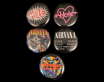 PICK ONE or MORE! Assorted Bands Vintage Lapel Pin Buttons 1.5" - Etsy