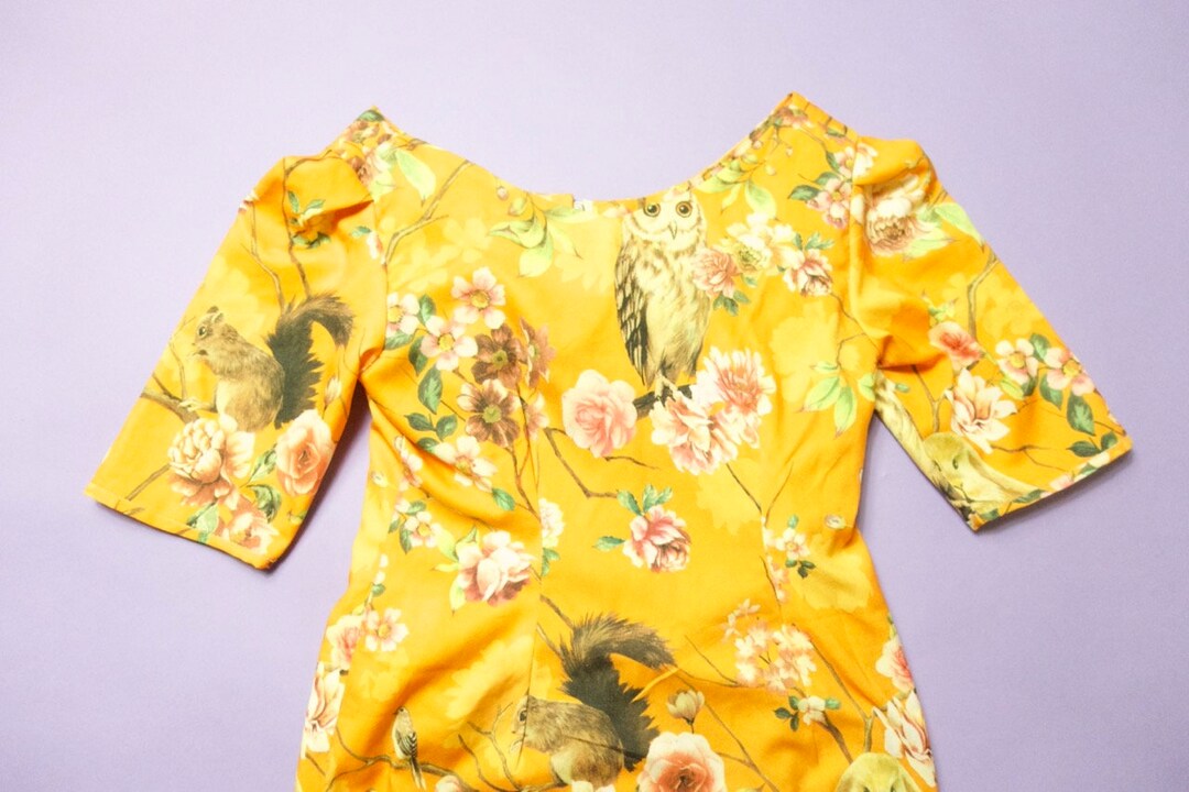 Handmade Cotta Core Cute Rabbits Owls 1970's Vintage Dress - Etsy