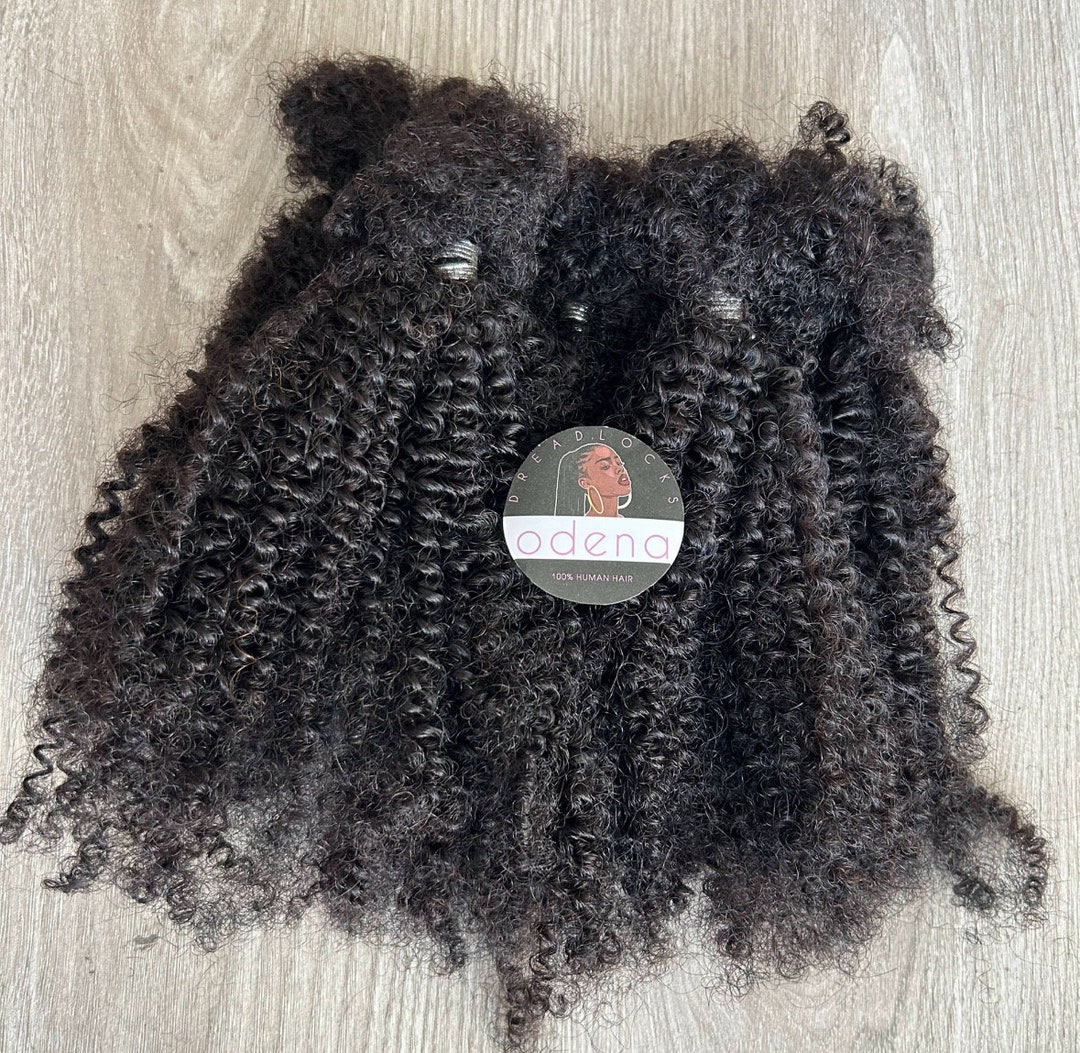 Afro Kinky Human Hair Bulk Curls Hair for Dreadlocks and Braids 10 ...
