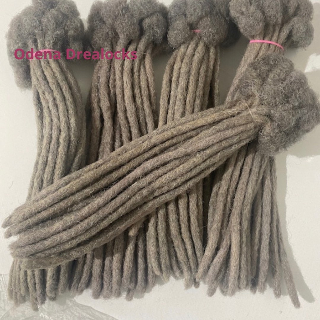 10inches 0.6cm Grey Colour Human Hair Locs Extensions 100% Human Hair ...