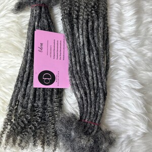 Salt and Pepper Human Hair Locks Extensions With Curly Ends - Etsy