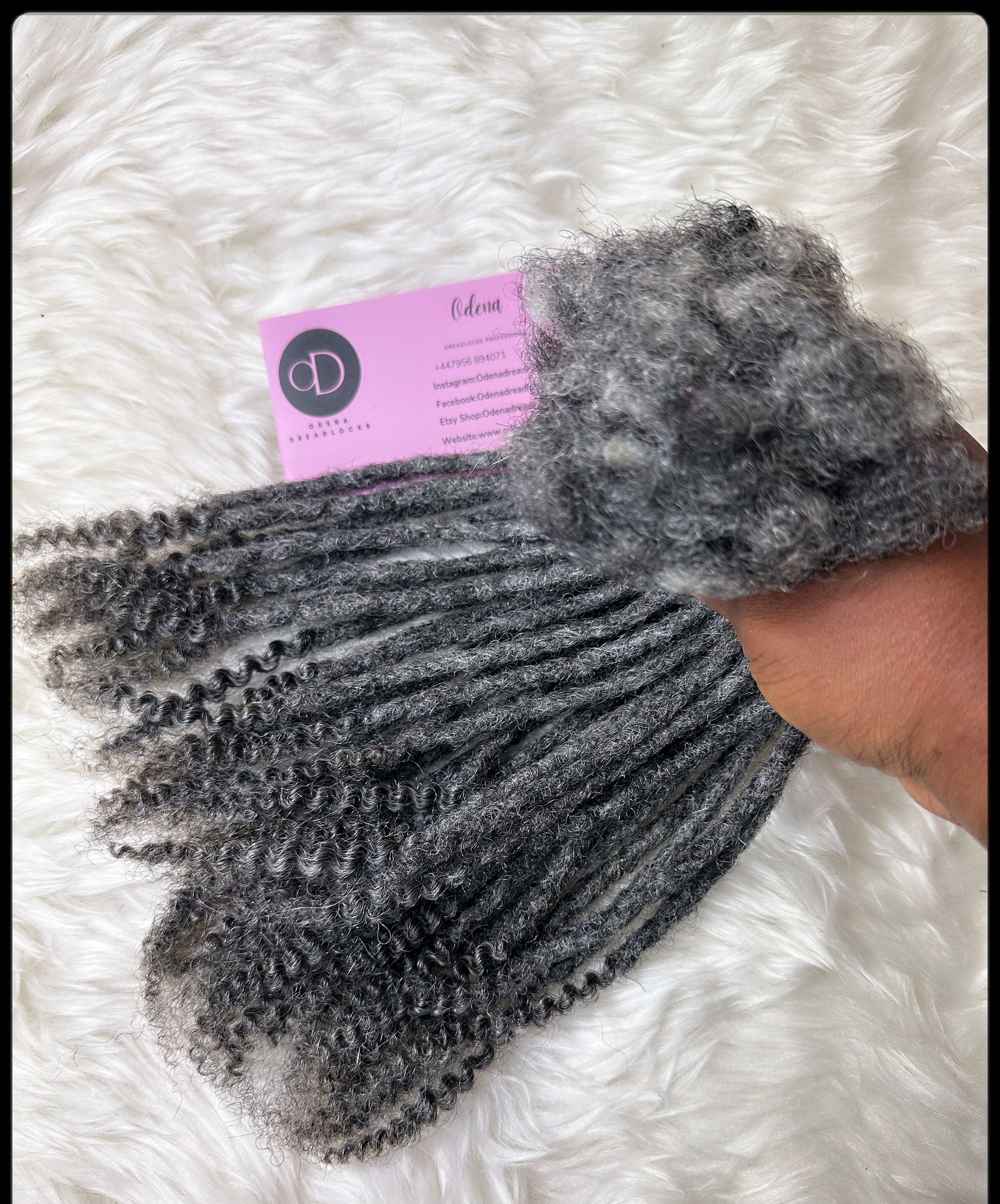 Salt and Pepper Human Hair Locks Extensions With Curly Ends - Etsy