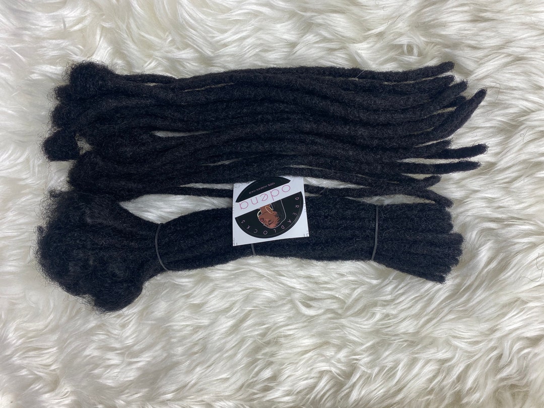 Jet Black Colour High Quality Dreadlocks Extensions 100% Human Hair ...