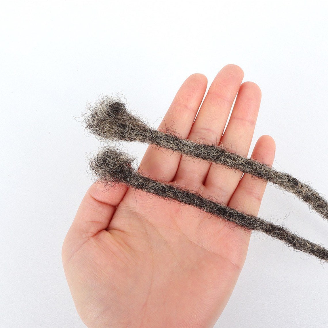 Salt and Pepper Grey dreadlocks Extensions made with human | Etsy
