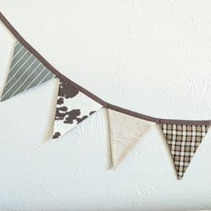 Cowboy Bunting Banner/ Handmade Western Nursery Decor/ Classic Pennant ...