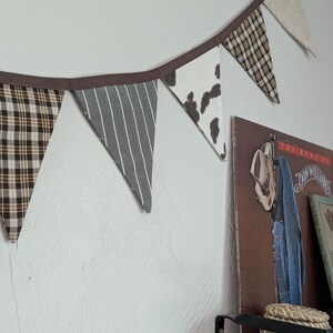 Cowboy Bunting Banner/ Handmade Western Nursery Decor/ Classic Pennant ...