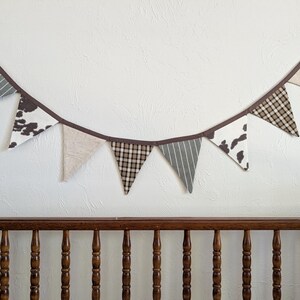 Cowboy Bunting Banner/ Handmade Western Nursery Decor/ Classic Pennant ...
