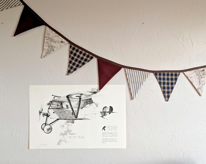 Vintage Boy's Room Bunting Banner/ Handmade Ralph Lauren Inspired ...