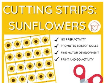 Australian Flowers Cutting Strips Activity, Montessori Inspired, Print ...