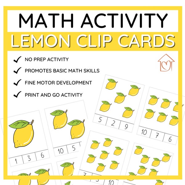 Count and Clip Cards - Etsy