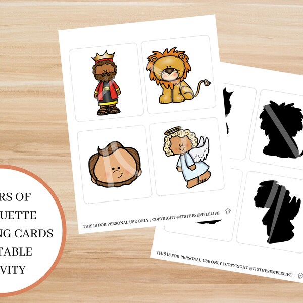 Bible Matching Cards - Etsy