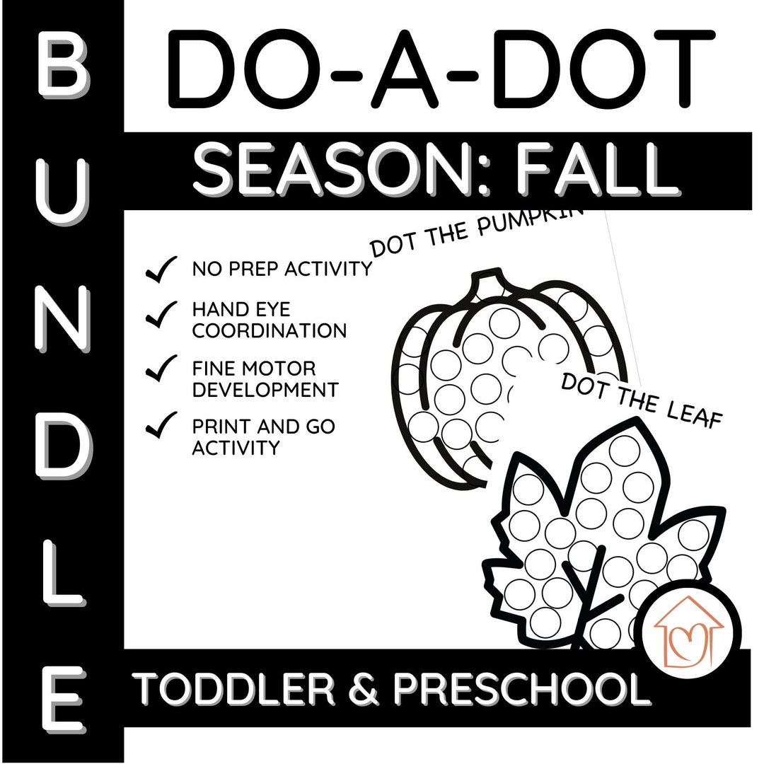 Fall Do a Dot Activity Bundle, Montessori Inspired, Print at Home ...