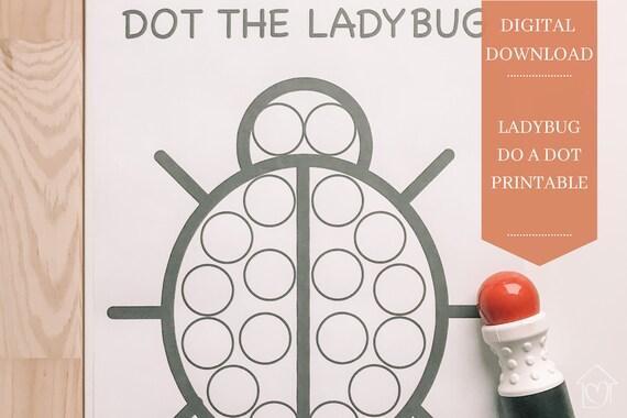 Ladybug Do a Dot Activity Montessori Inspired Print at Home - Etsy