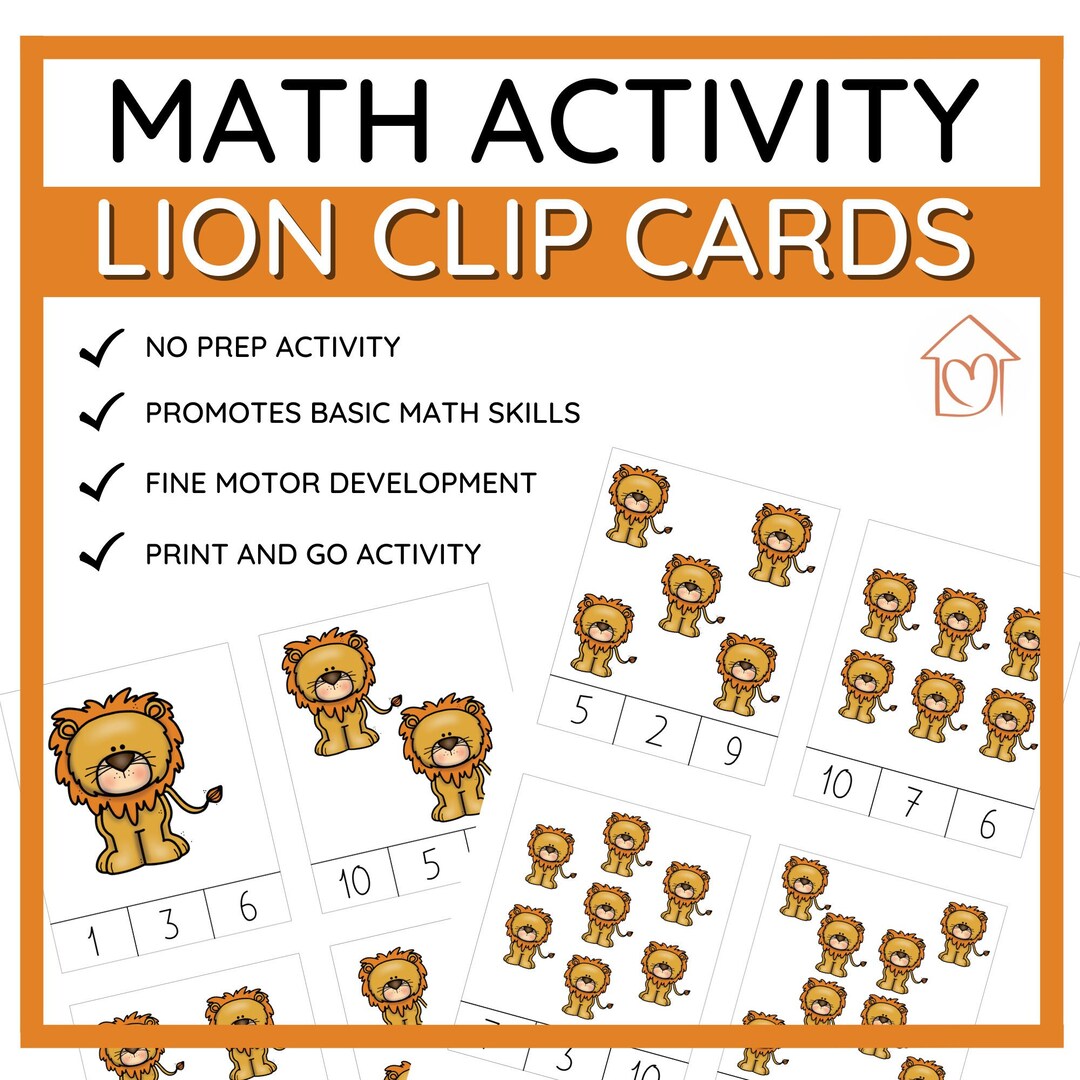Daniel and the Lion's Den Counting Clip Cards Activity, Bible ...