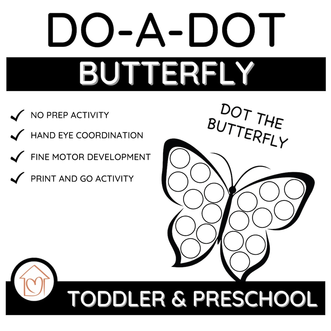 Butterfly Do a Dot Activity Montessori Inspired Print at - Etsy