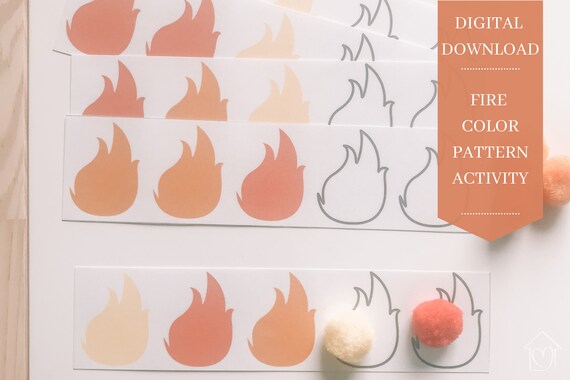 Fire Pattern Activity Montessori Inspired Print at Home - Etsy